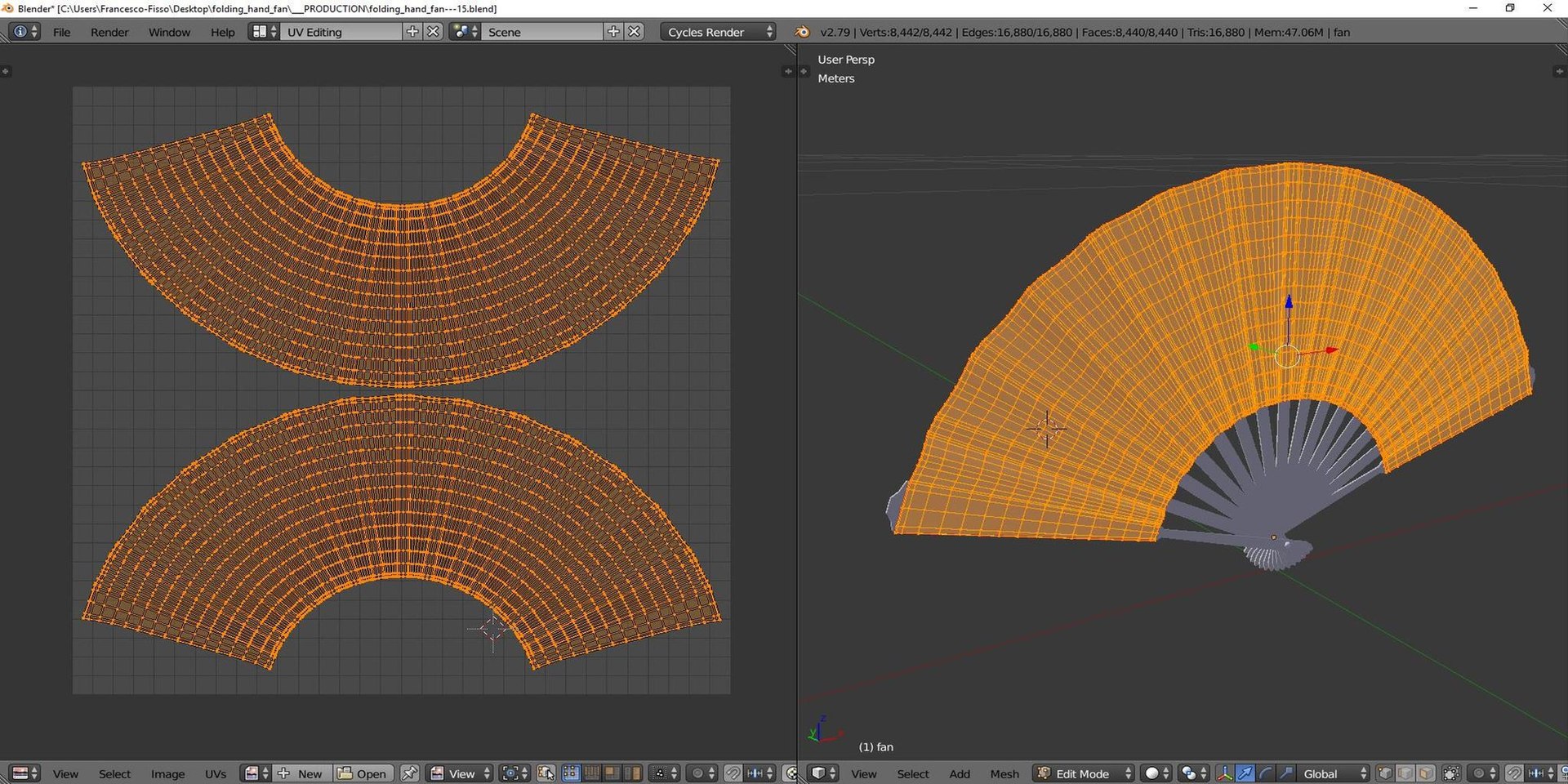 3D Folding Fan Model - TurboSquid 1386619