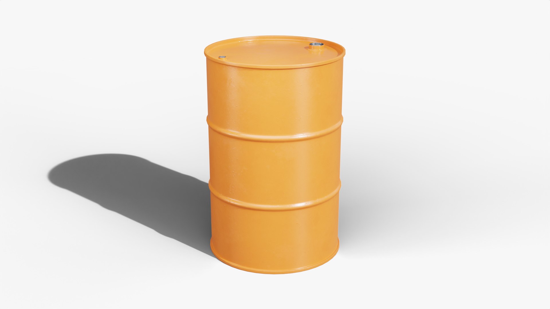 Steel Barrel - Orange - Clean 3D - TurboSquid 2118340