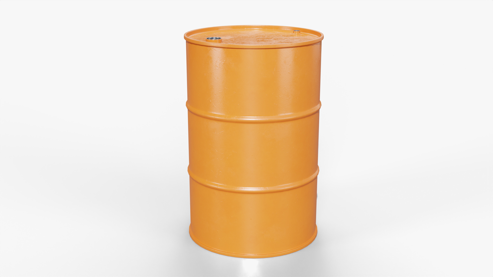 Steel Barrel - Orange - Clean 3D - TurboSquid 2118340