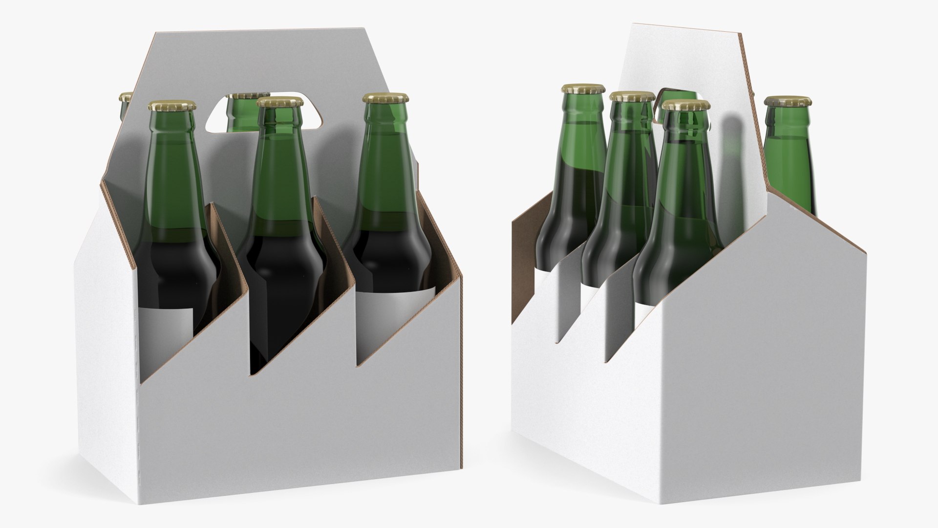 Cardboard Carrier Box With Beer Bottles 3D Model - TurboSquid 1999891
