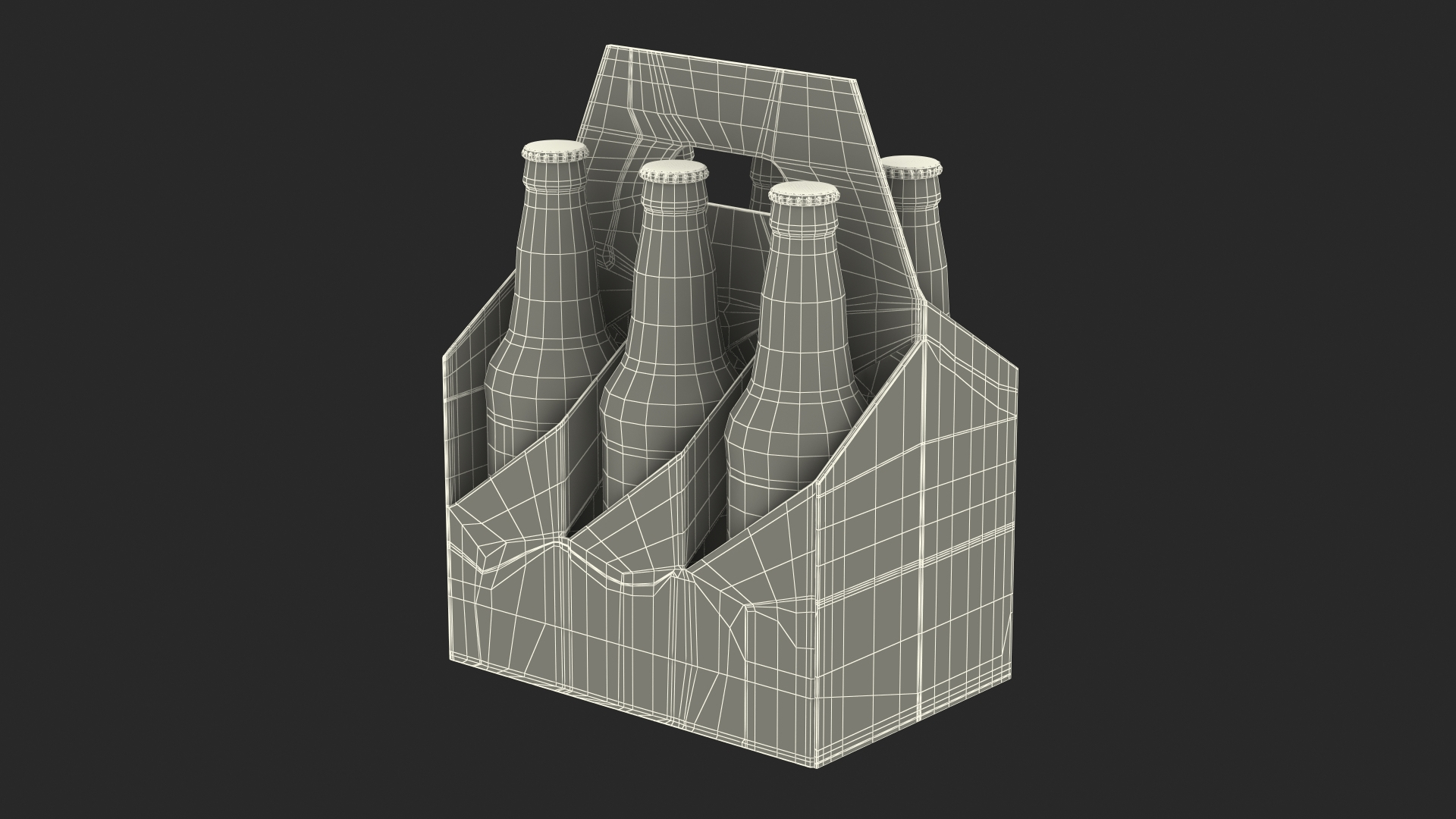 Cardboard Carrier Box With Beer Bottles 3D Model - TurboSquid 1999891