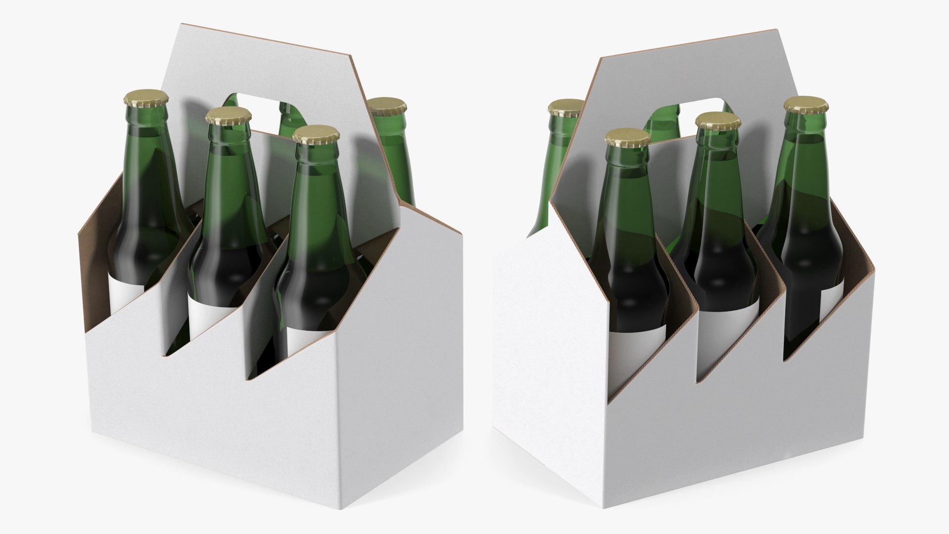 Cardboard Carrier Box With Beer Bottles 3D Model - TurboSquid 1999891