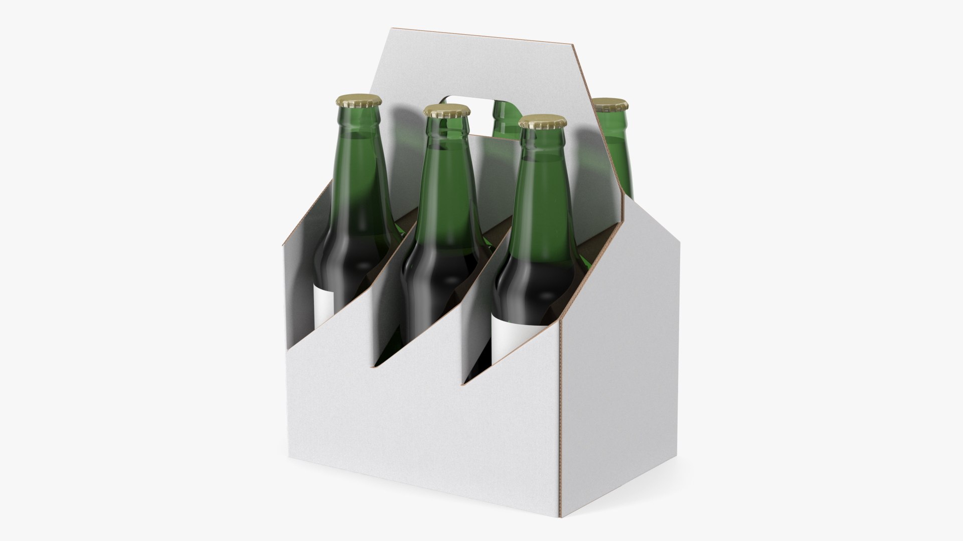Cardboard Carrier Box With Beer Bottles 3D Model - TurboSquid 1999891