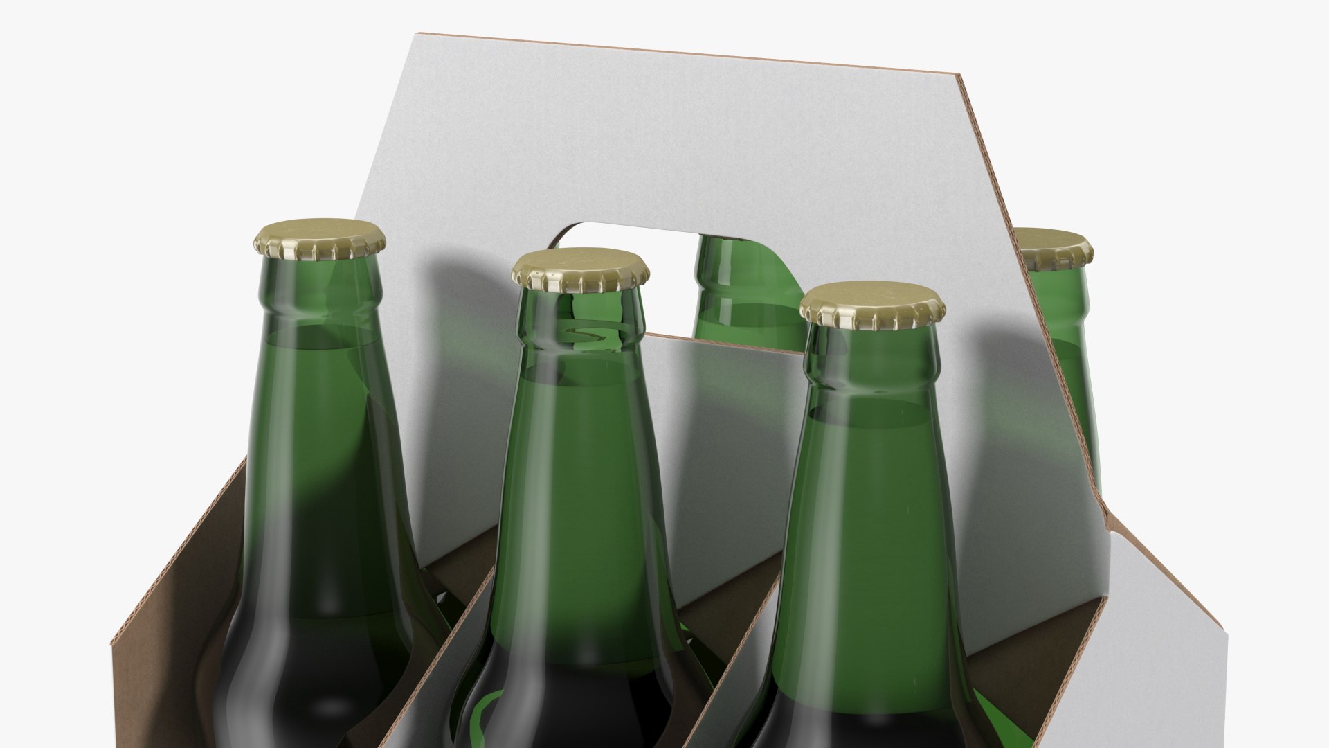Cardboard Carrier Box With Beer Bottles 3D Model - TurboSquid 1999891