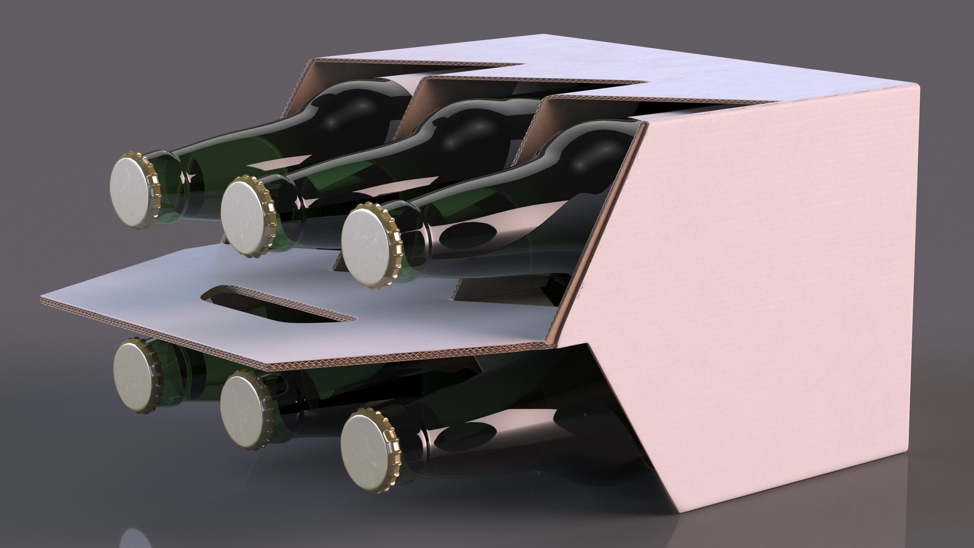 Cardboard Carrier Box With Beer Bottles 3D Model - TurboSquid 1999891
