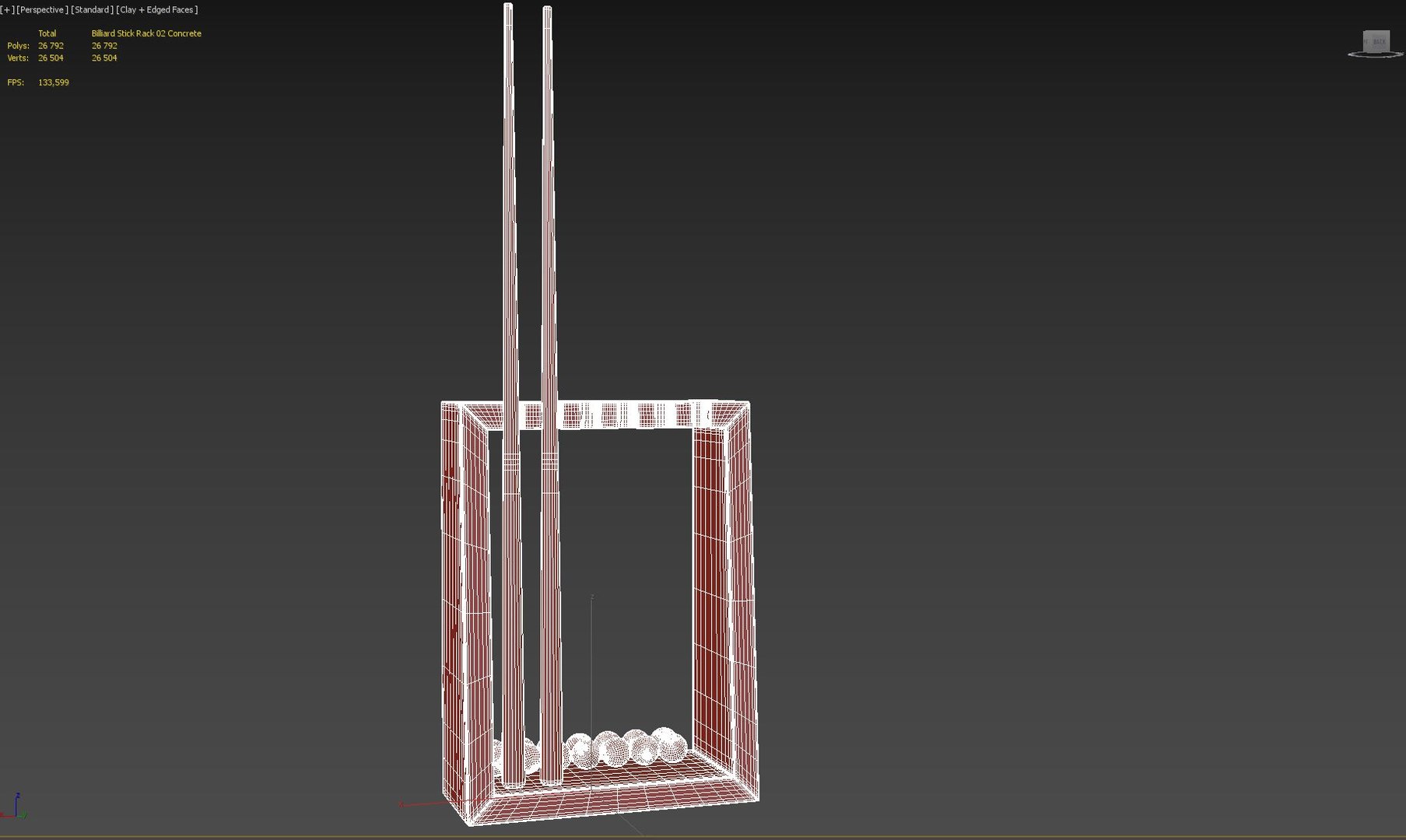 3D Model Billiard Stick Rack 02 - TurboSquid 1647796