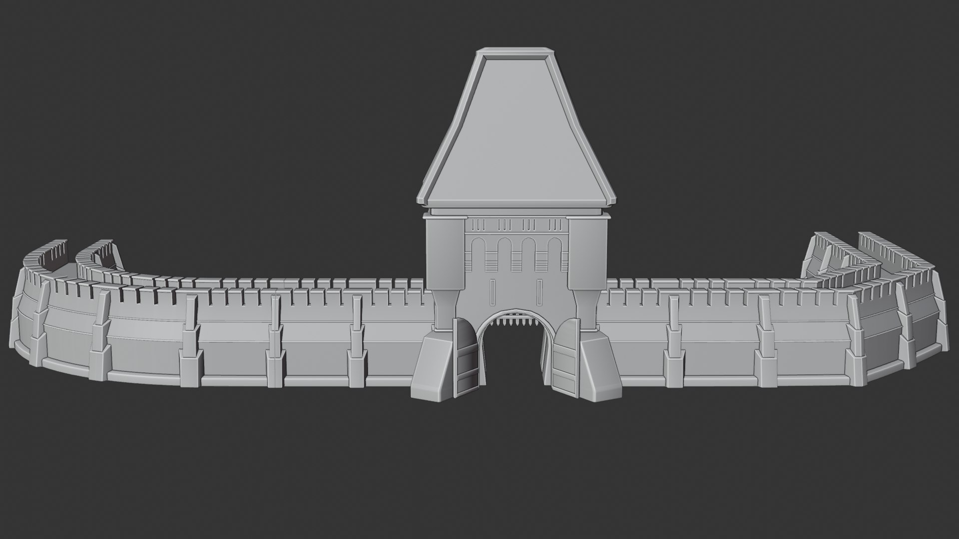 Medieval Walls Gates Asset Pack 3D Model - TurboSquid 2241461