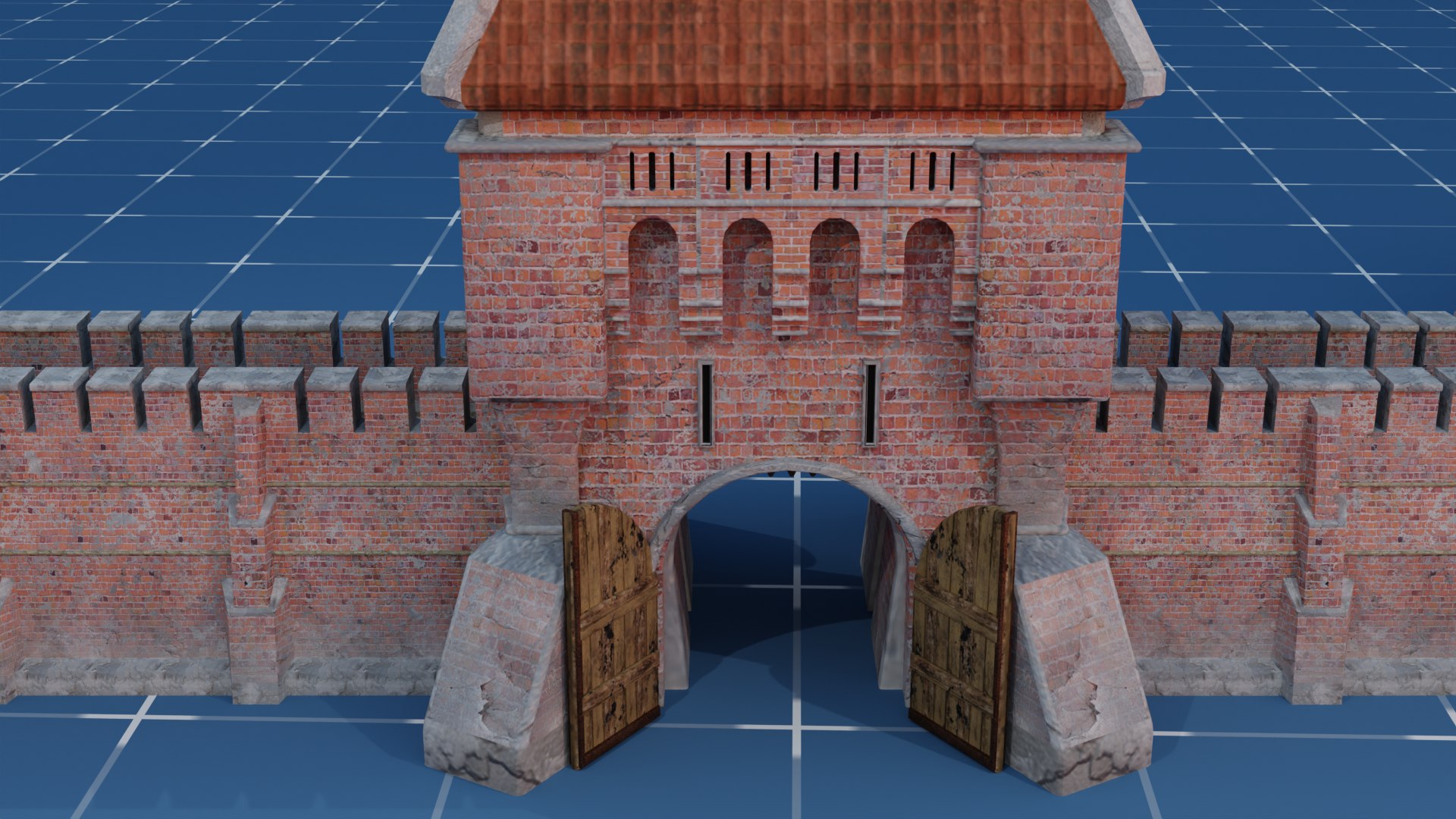 Medieval Walls Gates Asset Pack 3D Model - TurboSquid 2241461