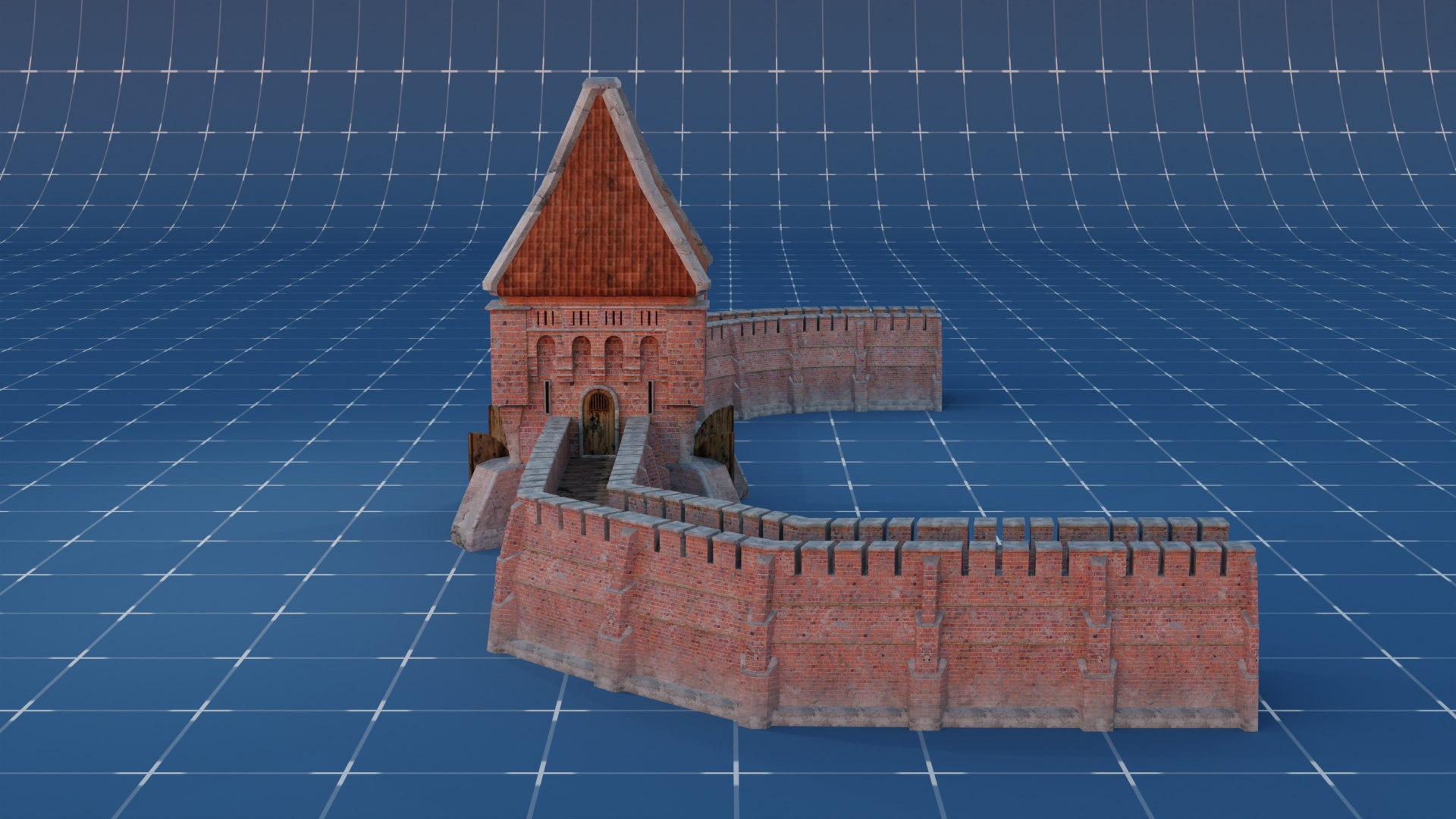 Medieval Walls Gates Asset Pack 3D Model - TurboSquid 2241461