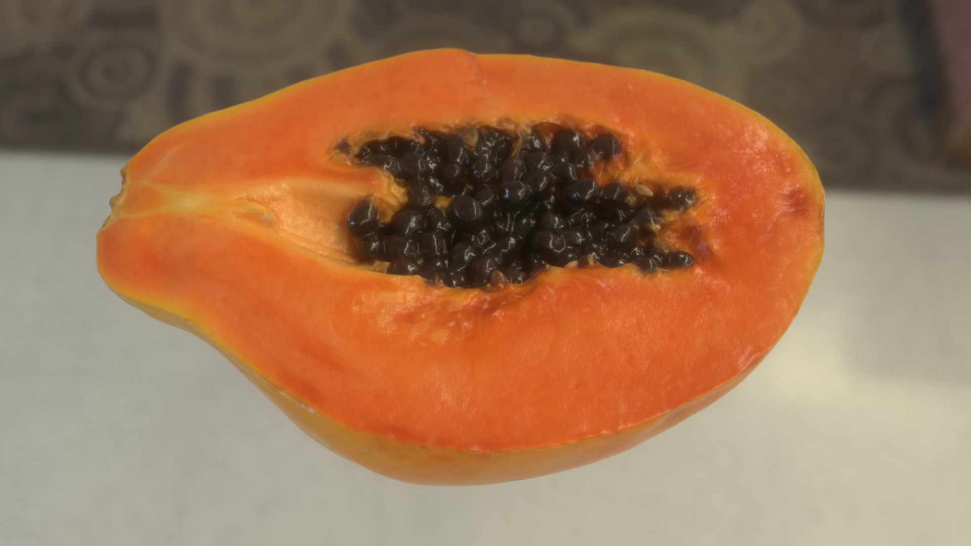 3D Papaya Half Model - TurboSquid 1738168