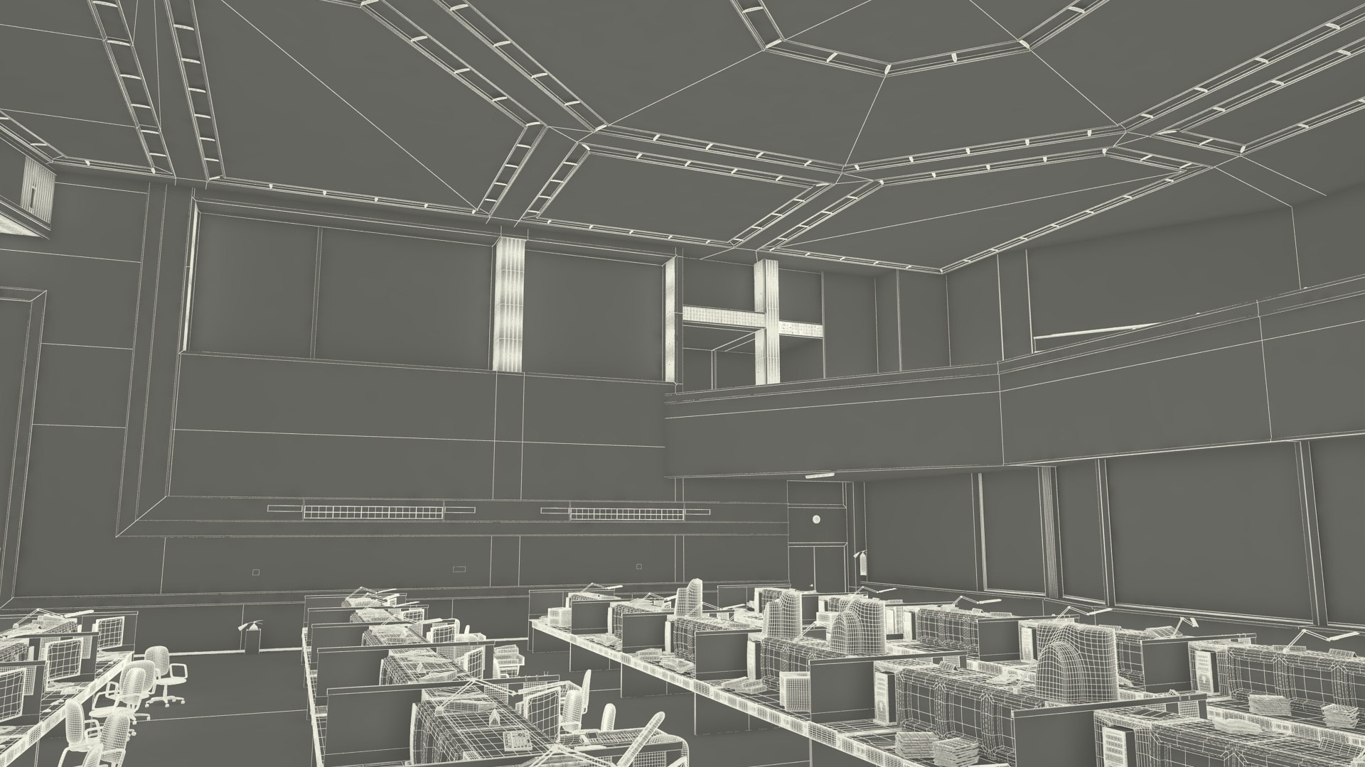 3D Mission Control Center Moscow for International Space Station model ...