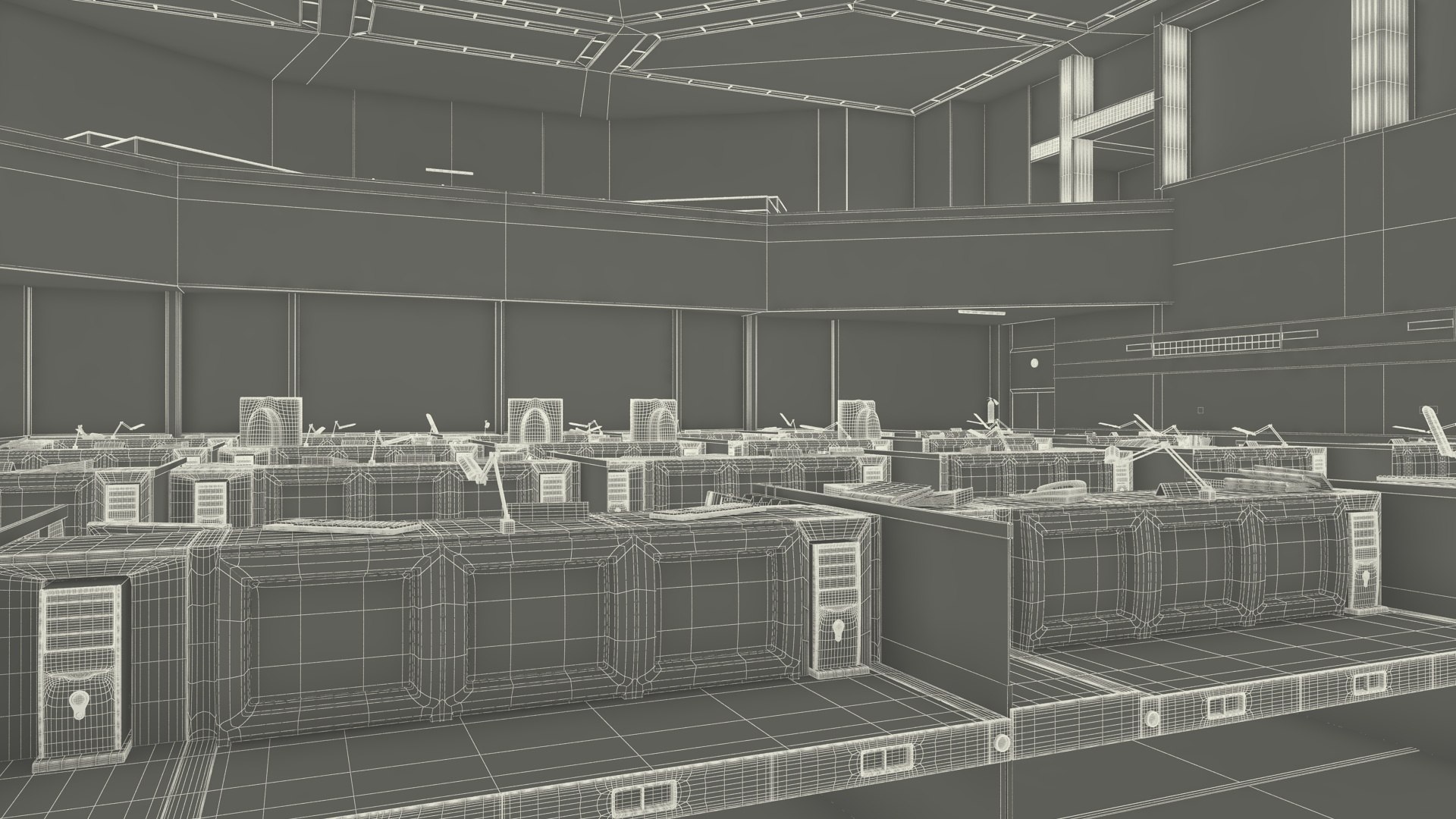 3D Mission Control Center Moscow for International Space Station model ...