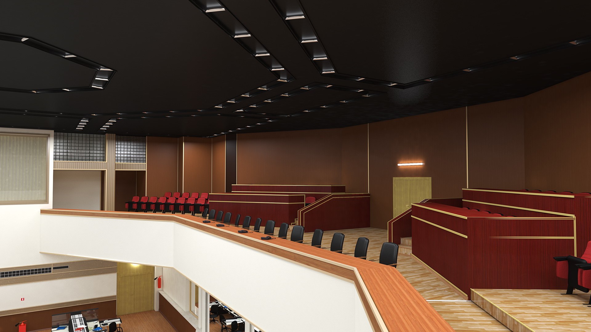 3D Mission Control Center Moscow for International Space Station model ...