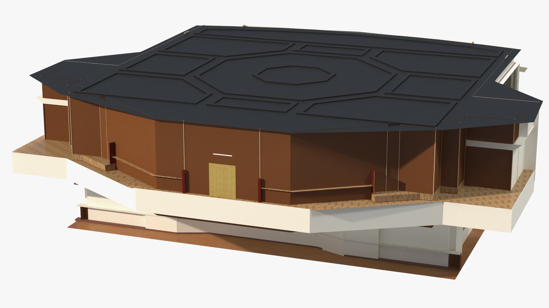 3D Mission Control Center Moscow for International Space Station model ...