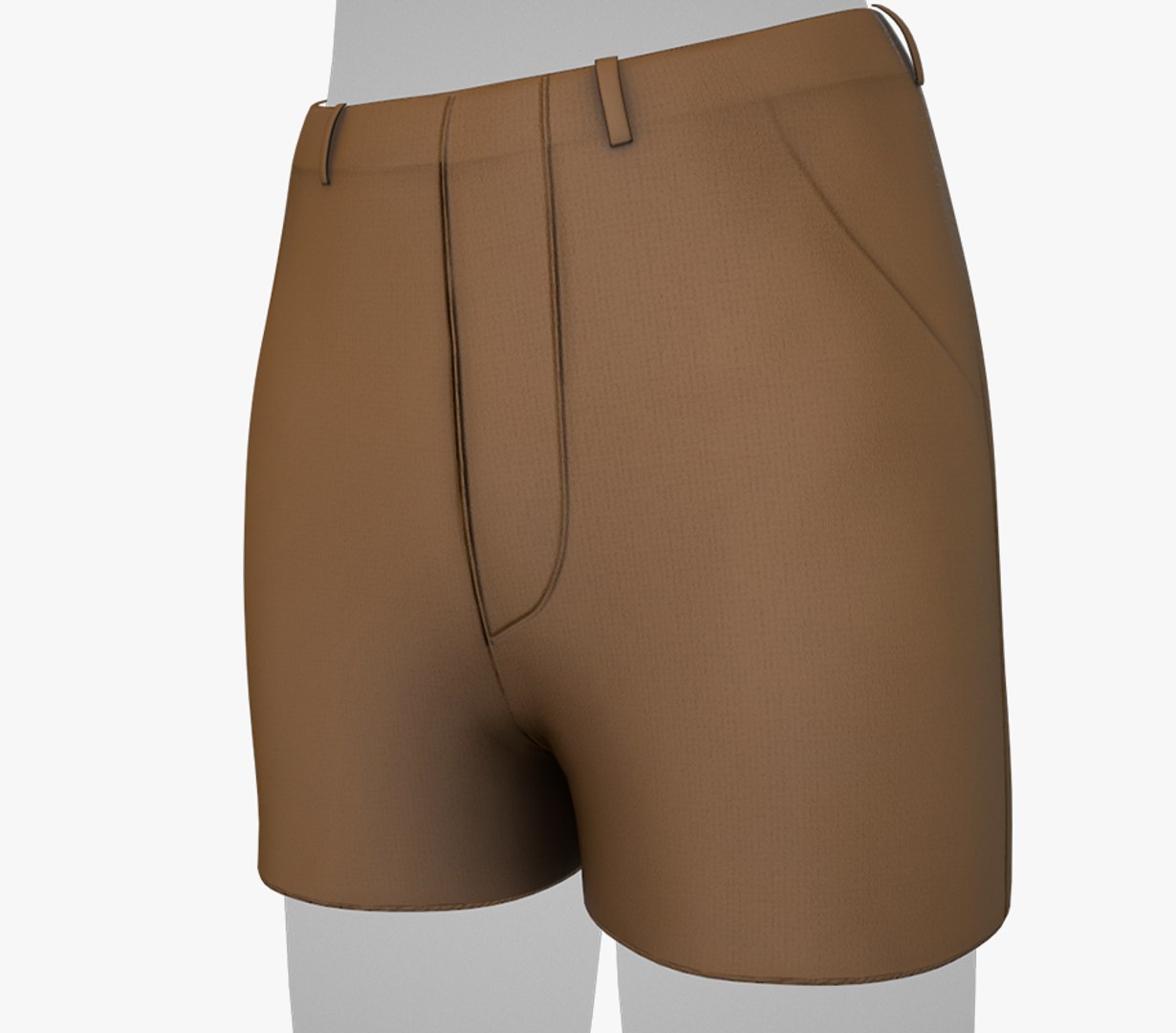 Brown Shorts Style 1 Model - TurboSquid 1986877