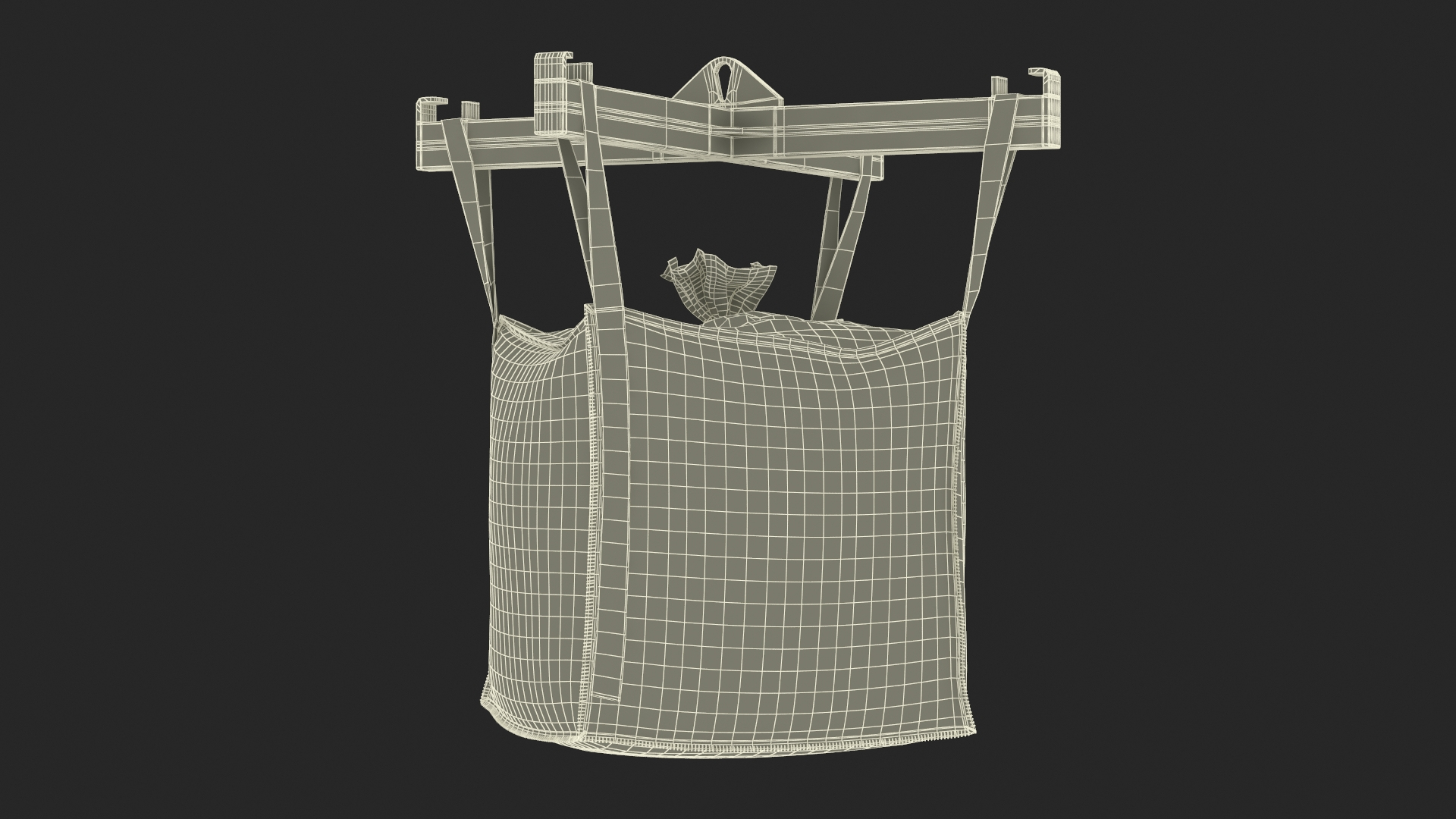 3D 1 Ton Bulk Bag With Lifting Frame - TurboSquid 2315024