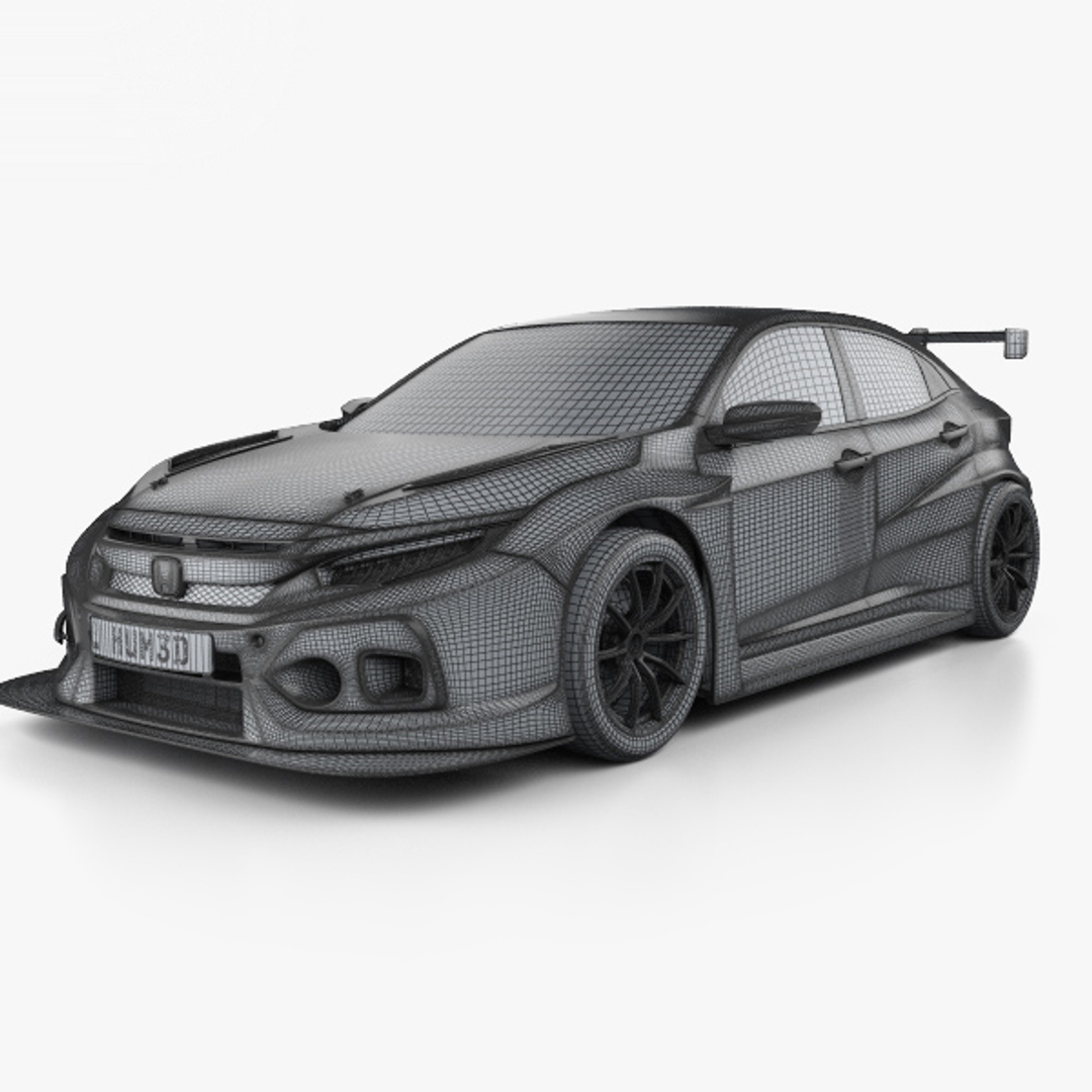 modelo 3d Honda Civic TCR hatchback 2018 - TurboSquid 1422708
