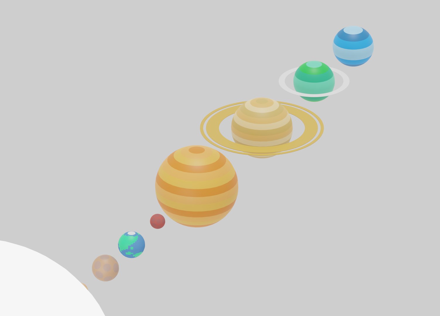 Free 3D Simple Cartoon Solar Assets - TurboSquid 1567818