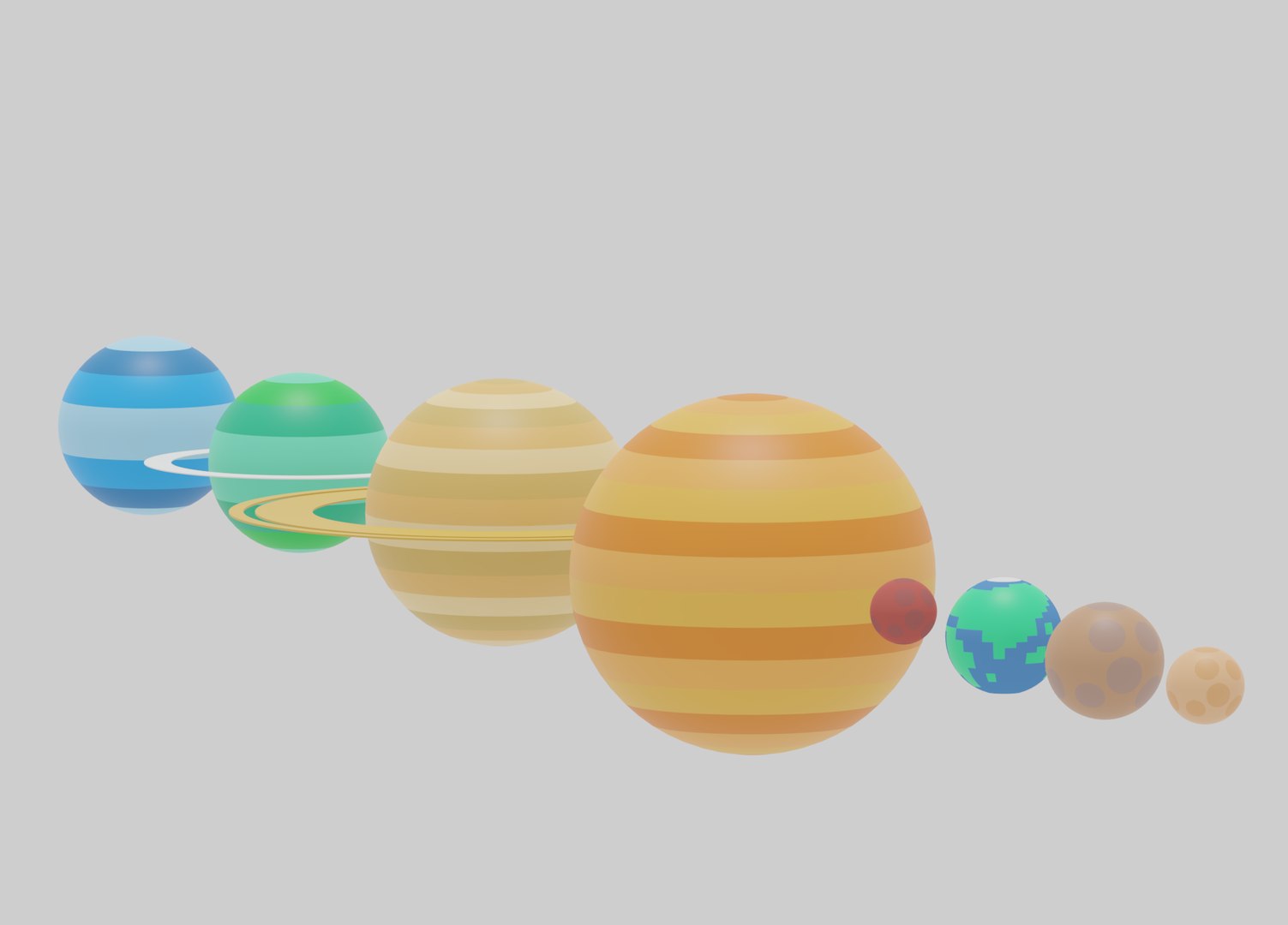 Free 3D Simple Cartoon Solar Assets - TurboSquid 1567818