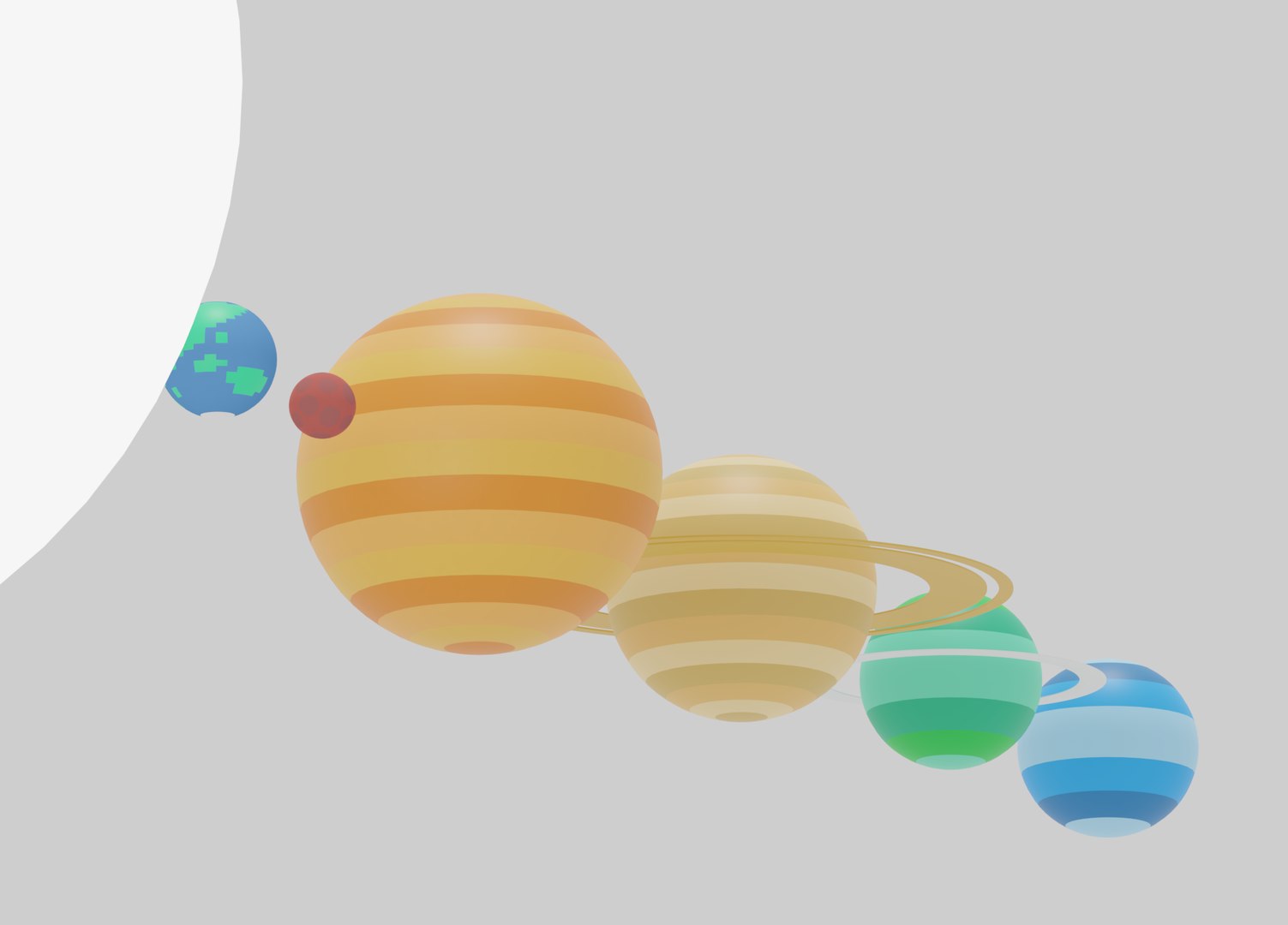 Free 3D Simple Cartoon Solar Assets - TurboSquid 1567818