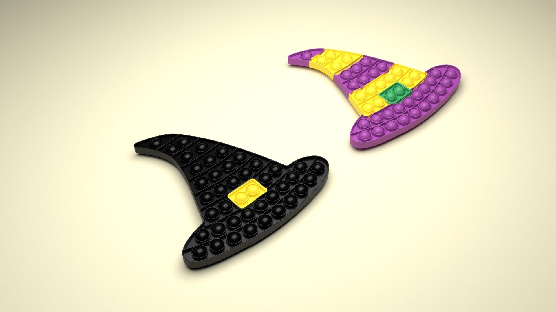 3D Wizard Hat Pop It Fidget Toys Set - TurboSquid 1808336