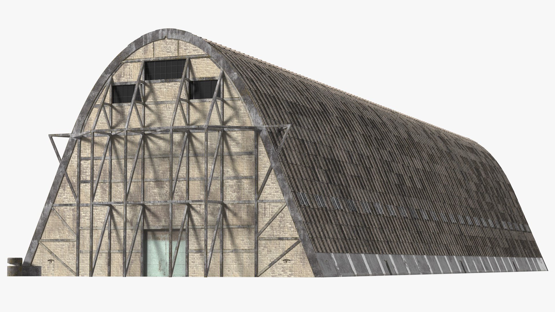 3D Old Zeppelin Hangar model - TurboSquid 1875935