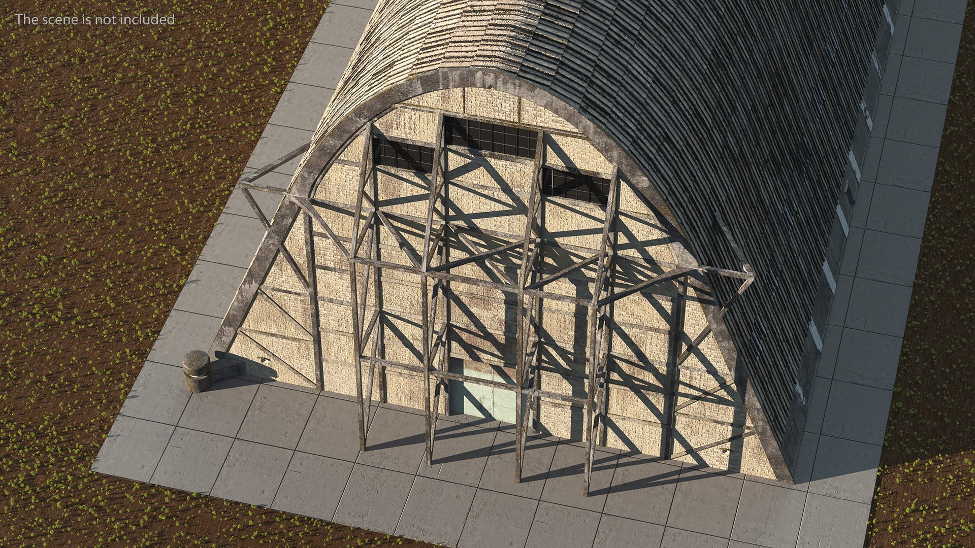 3D Old Zeppelin Hangar Model - TurboSquid 1875935