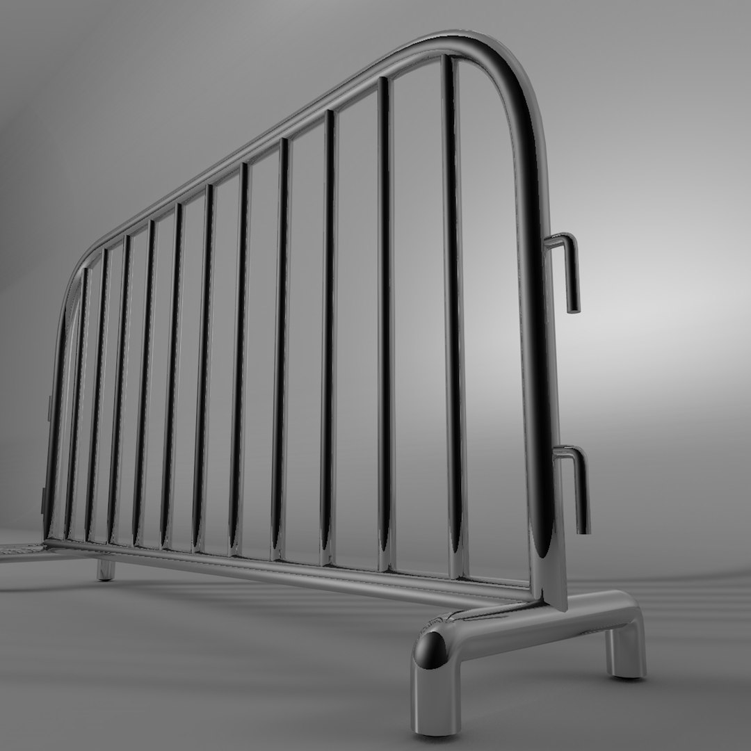 Metal Road Block 3d Model