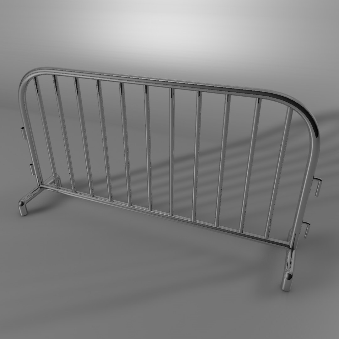 Metal Road Block 3d Model