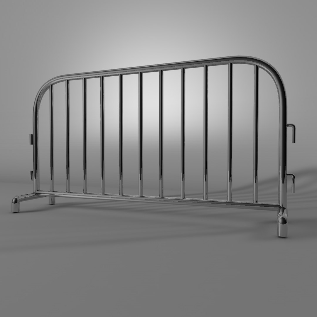 Metal Road Block 3d Model