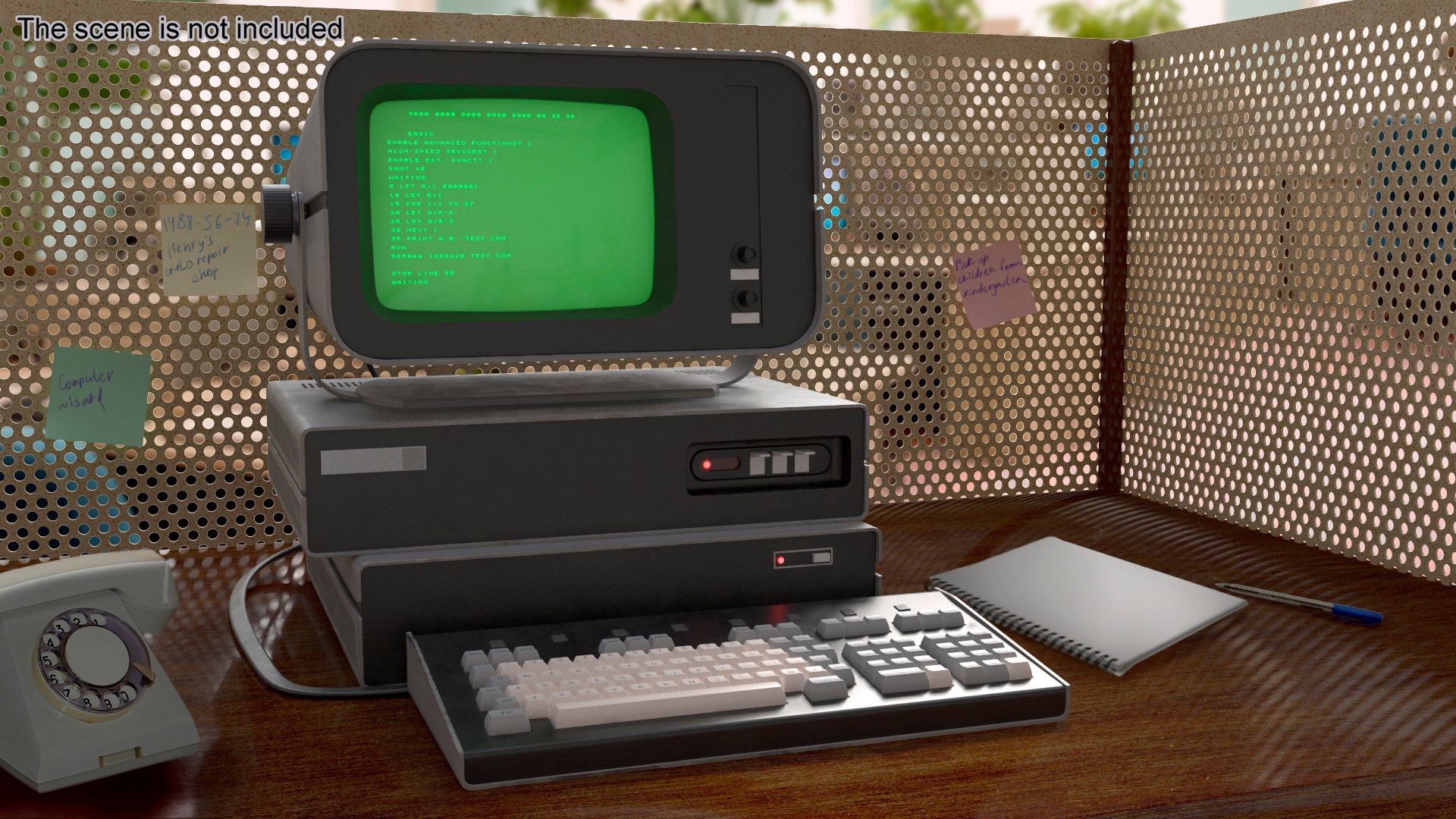 Vintage Personal Computer With Monitor And Keyboard 3D - TurboSquid 2247569
