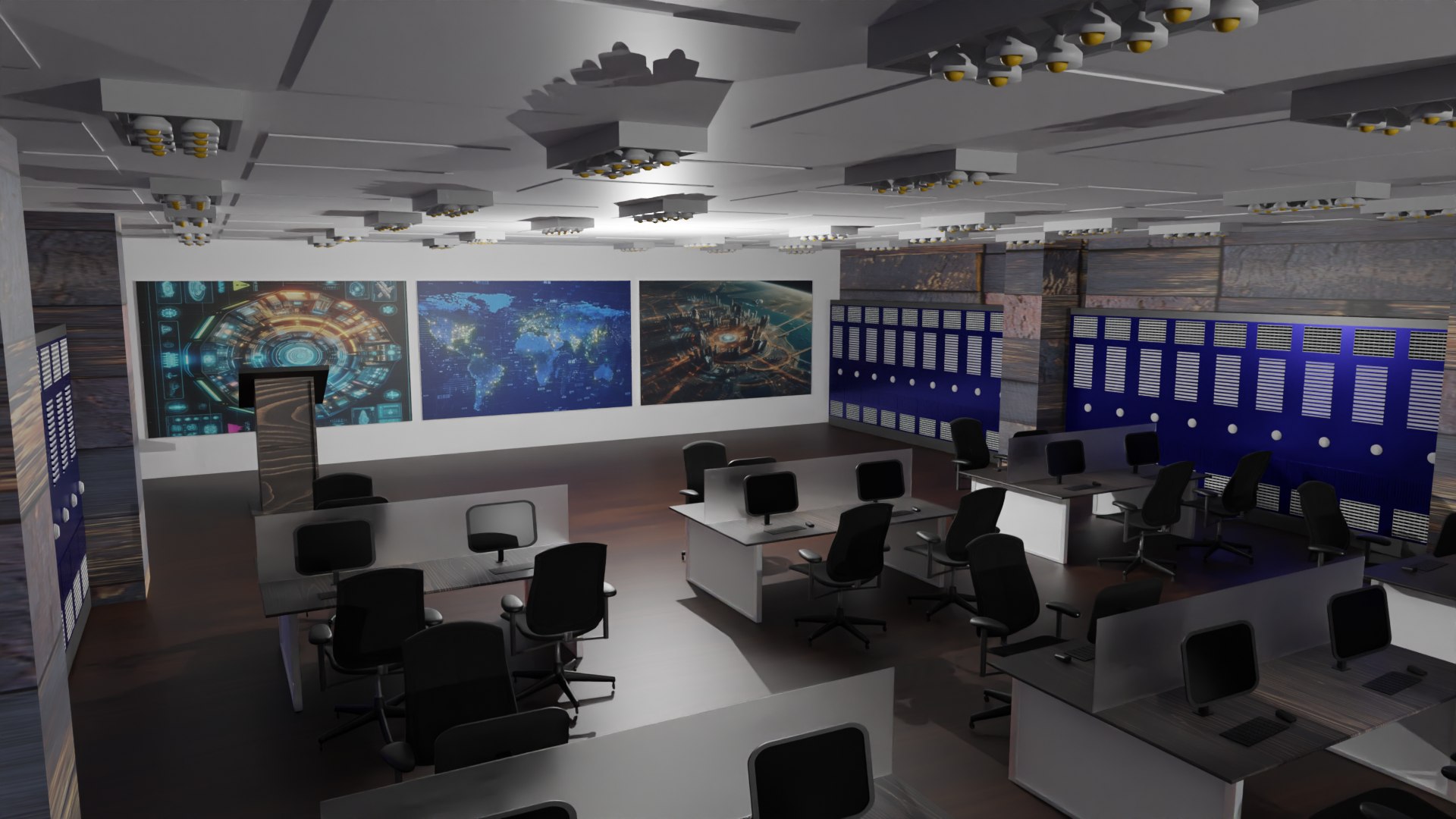 3D Mission Control Center Model - TurboSquid 2179267