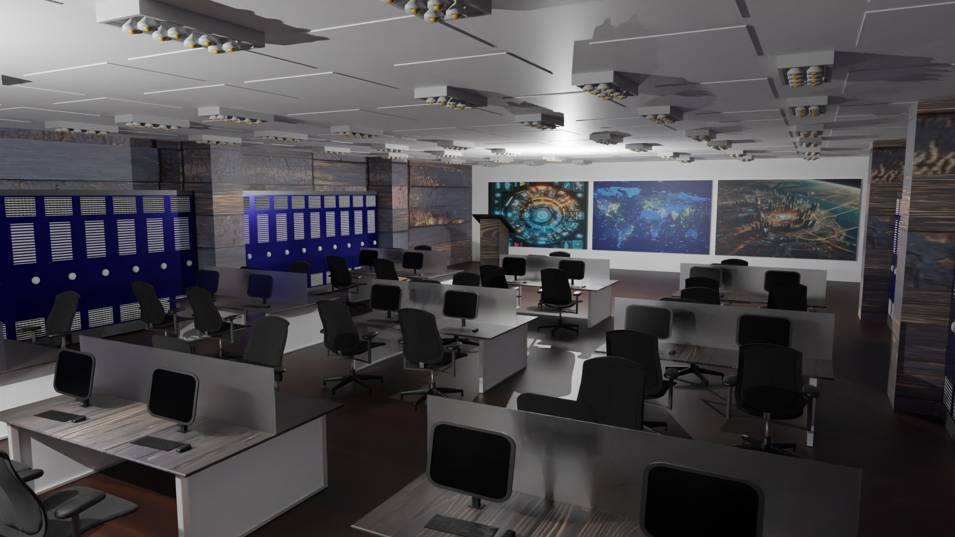 3D Mission Control Center Model - TurboSquid 2179267