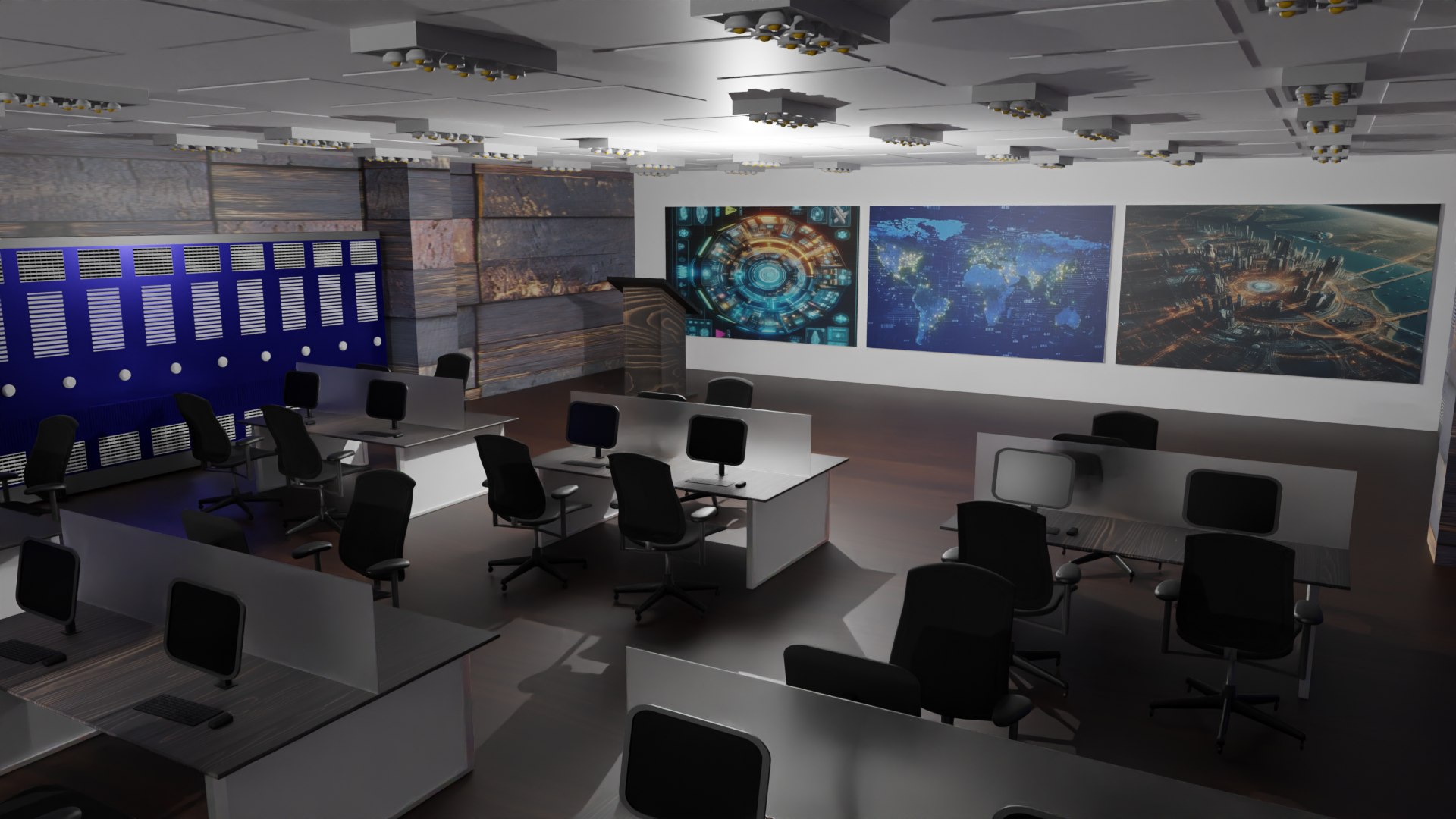 3D Mission Control Center Model - TurboSquid 2179267