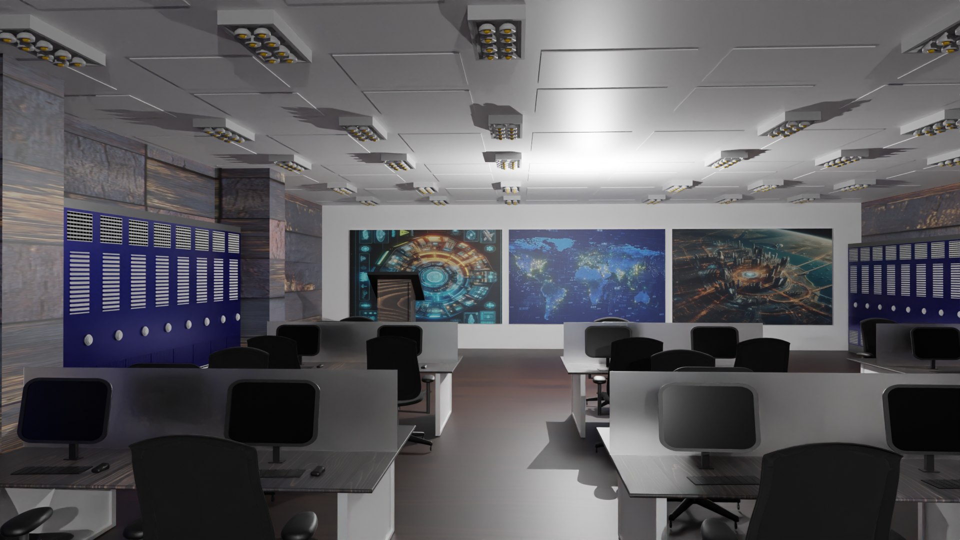 3D Mission Control Center Model - TurboSquid 2179267