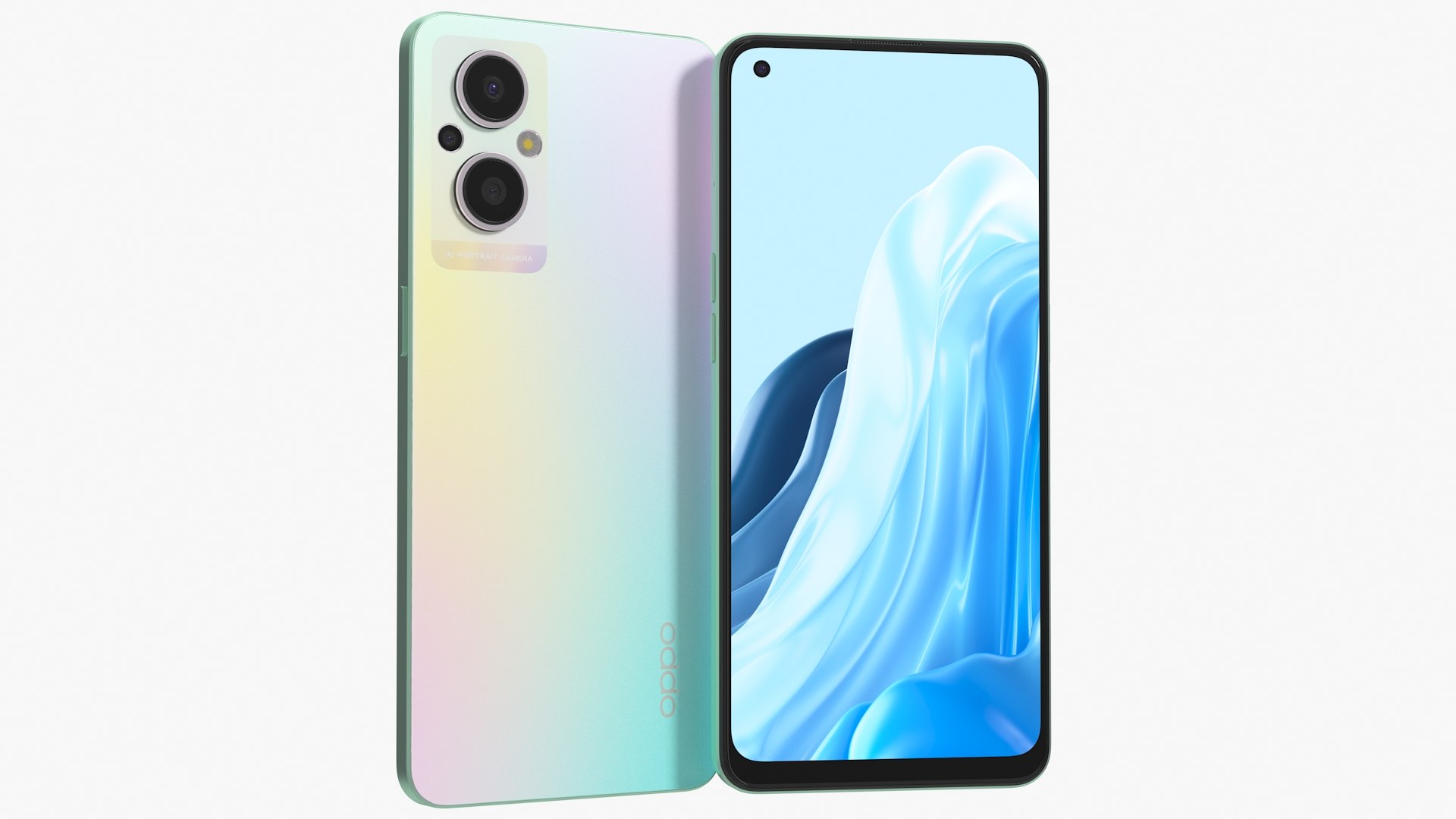 OPPO Reno 7-8 Lite 5G Silver 3D model - TurboSquid 1975757