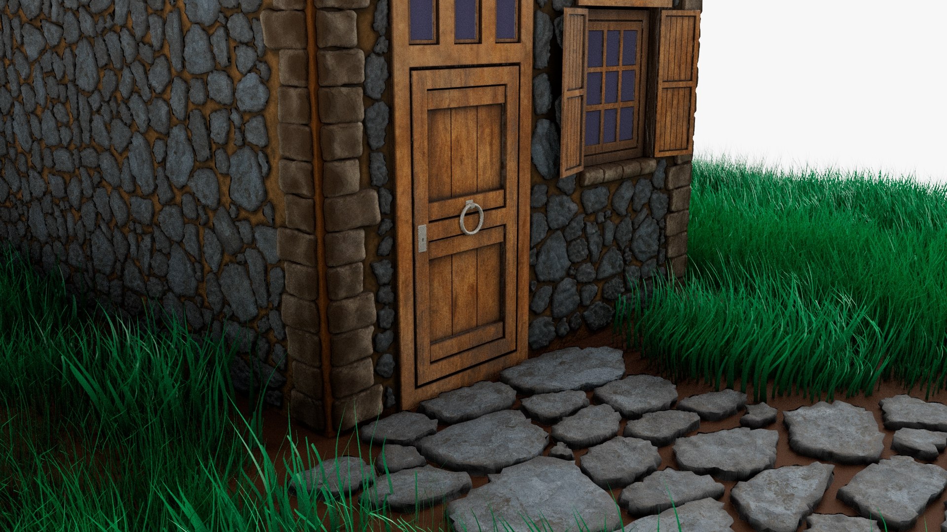 Small Stone Masonry House Model - TurboSquid 2017650