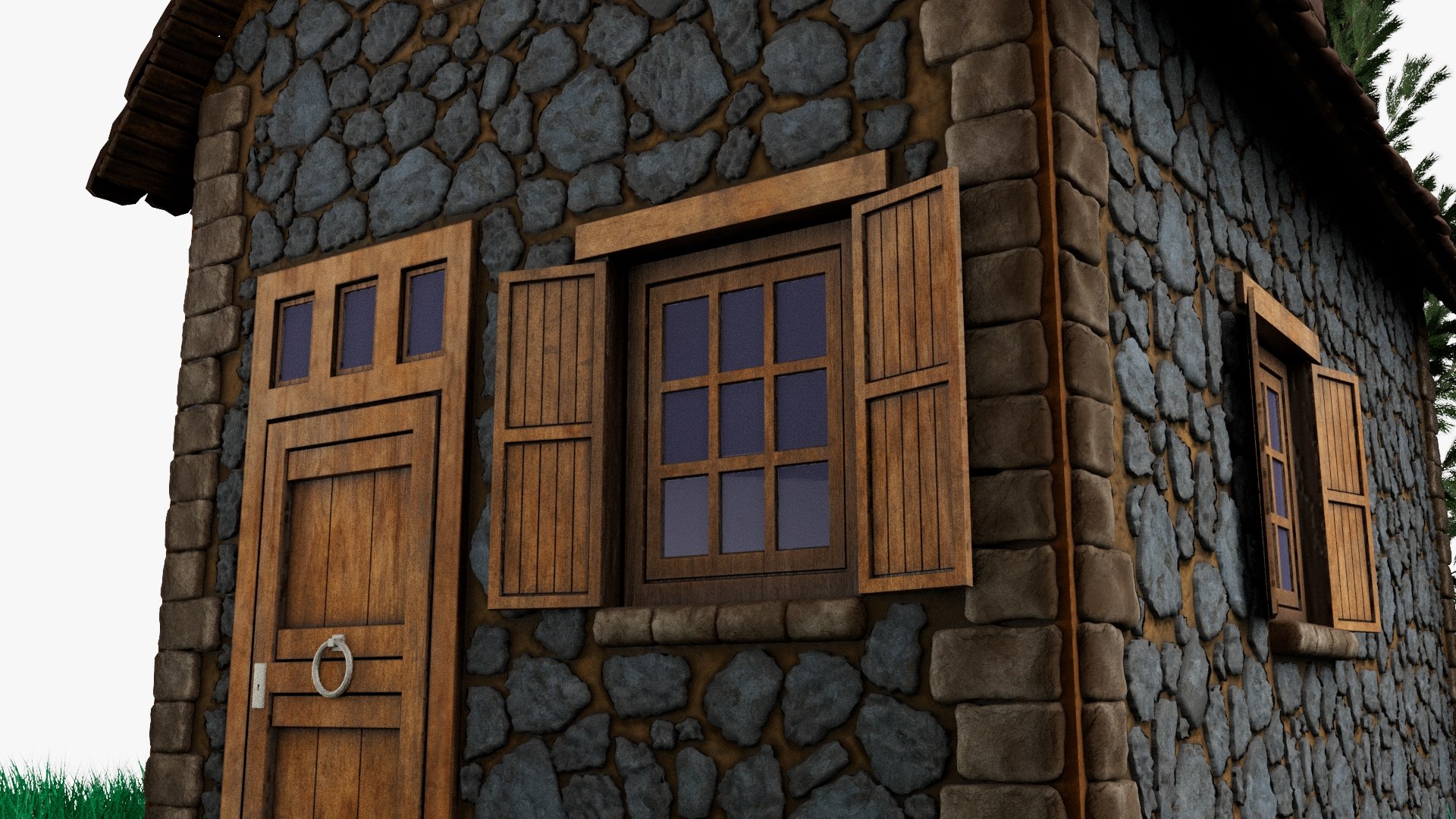 Small Stone Masonry House Model - TurboSquid 2017650