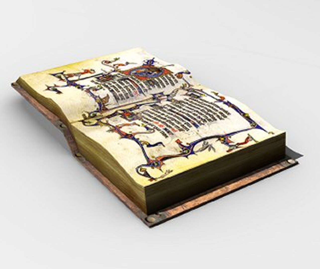 medieval book 3d model