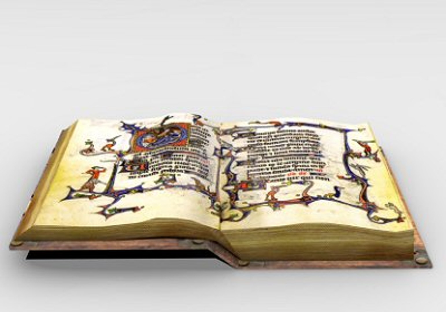 medieval book 3d model