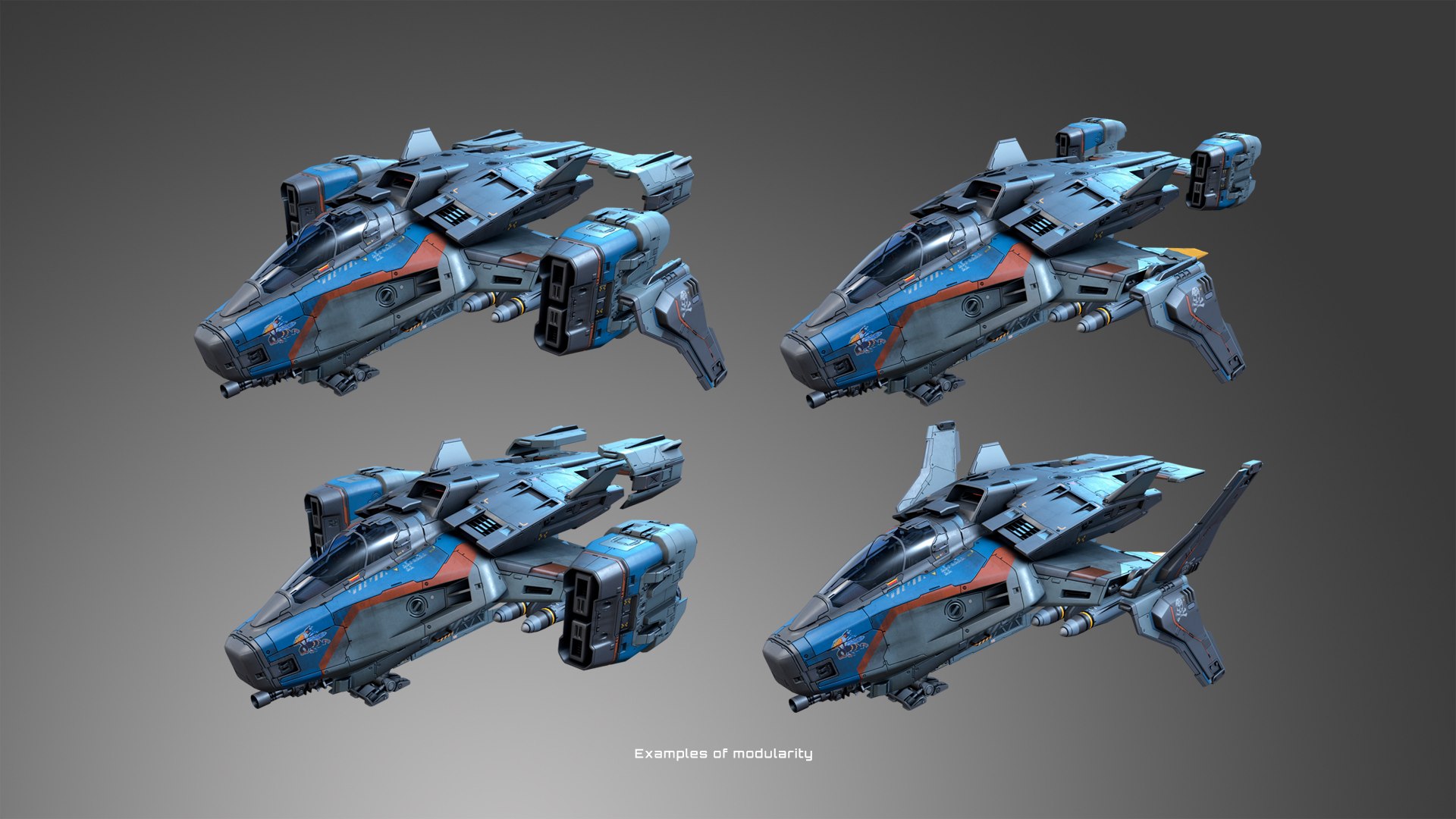 Modular Pirate Fighter Vehicle 3D Model - TurboSquid 1509709