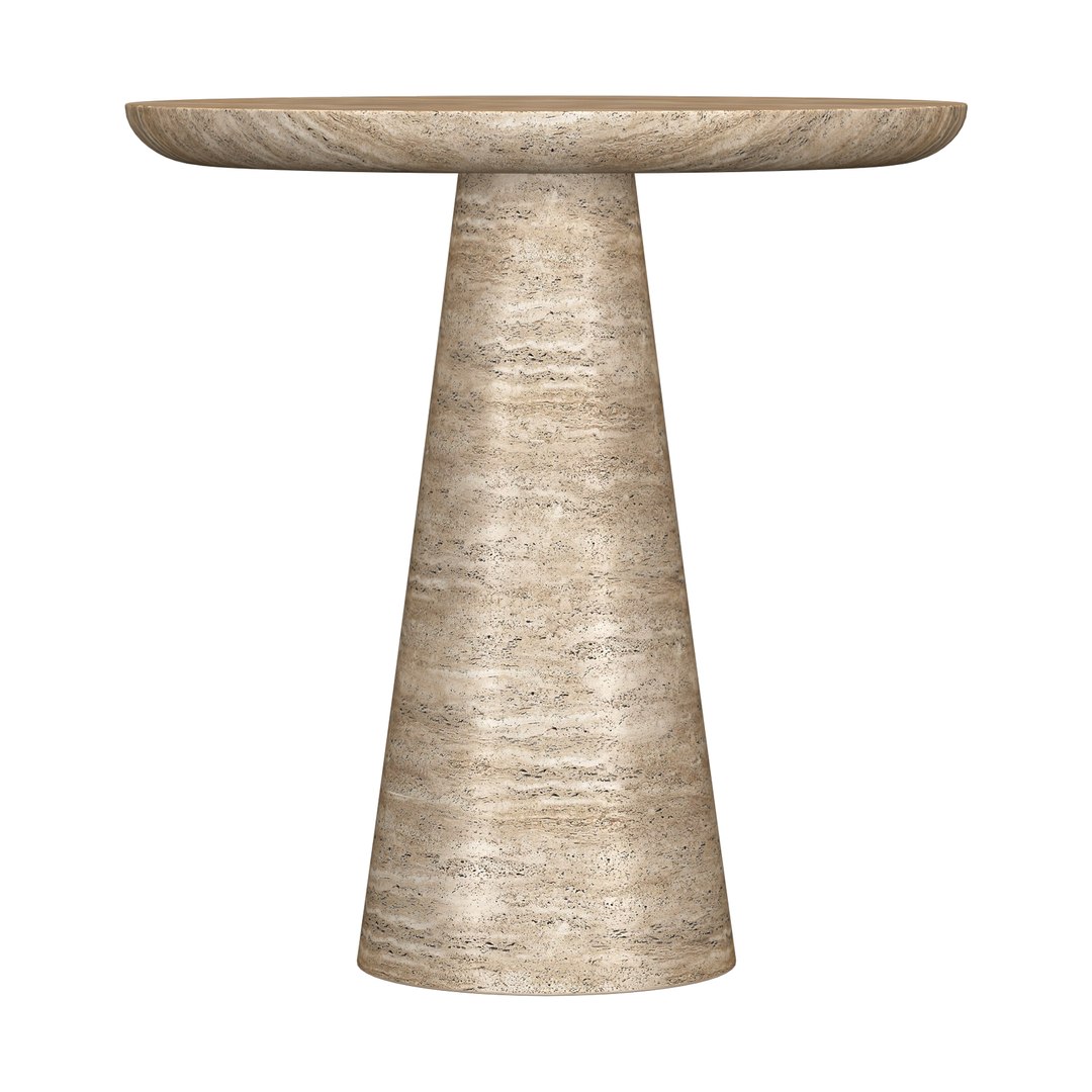 CELLINI ITALIAN TRAVERTINE SIDE TABLE 3D Model - TurboSquid 1949200