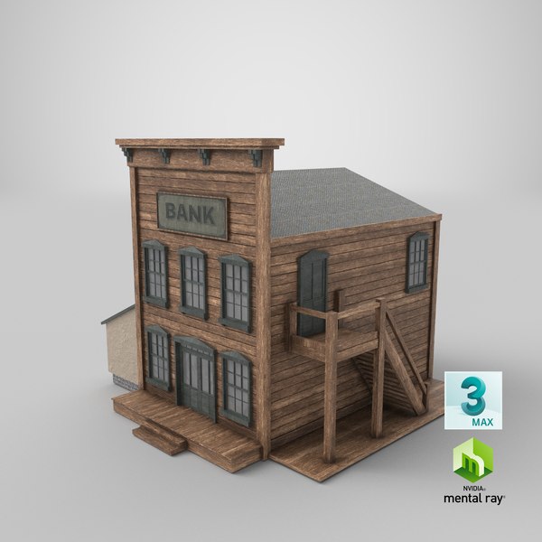 Western bank 3D model - TurboSquid 1383172