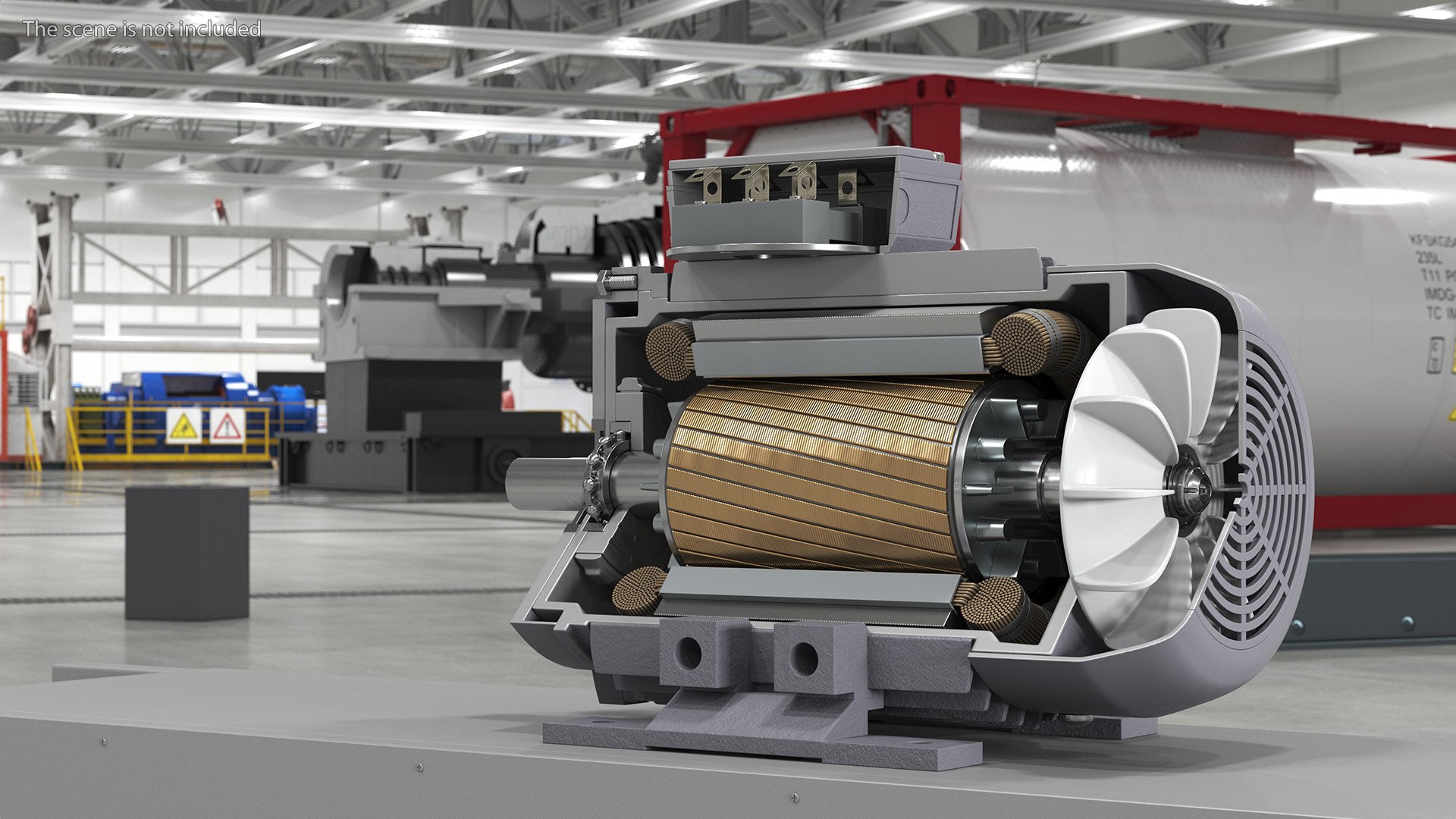 3D Electric Motor Cutaway Grey - TurboSquid 2220698