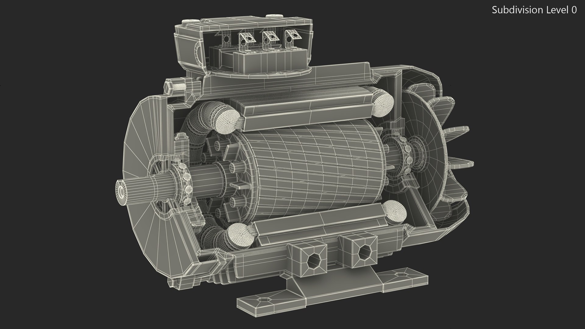 3D Electric Motor Cutaway Grey - TurboSquid 2220698