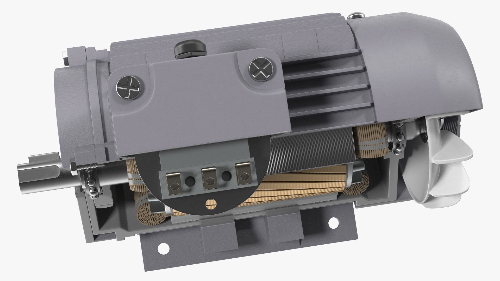 3D Electric Motor Cutaway Grey - TurboSquid 2220698