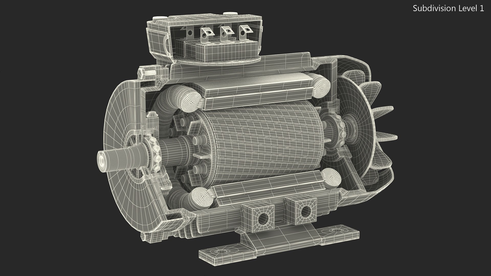3D Electric Motor Cutaway Grey - TurboSquid 2220698