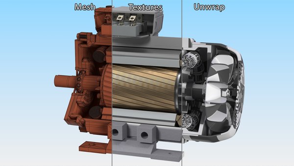 modelo 3d Motor Eléctrico Seccionado Gris - TurboSquid 2220698