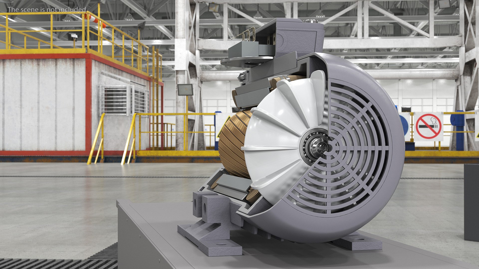 3D Electric Motor Cutaway Grey - TurboSquid 2220698