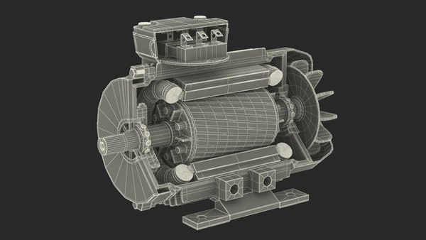 modelo 3d Motor Eléctrico Seccionado Gris - TurboSquid 2220698